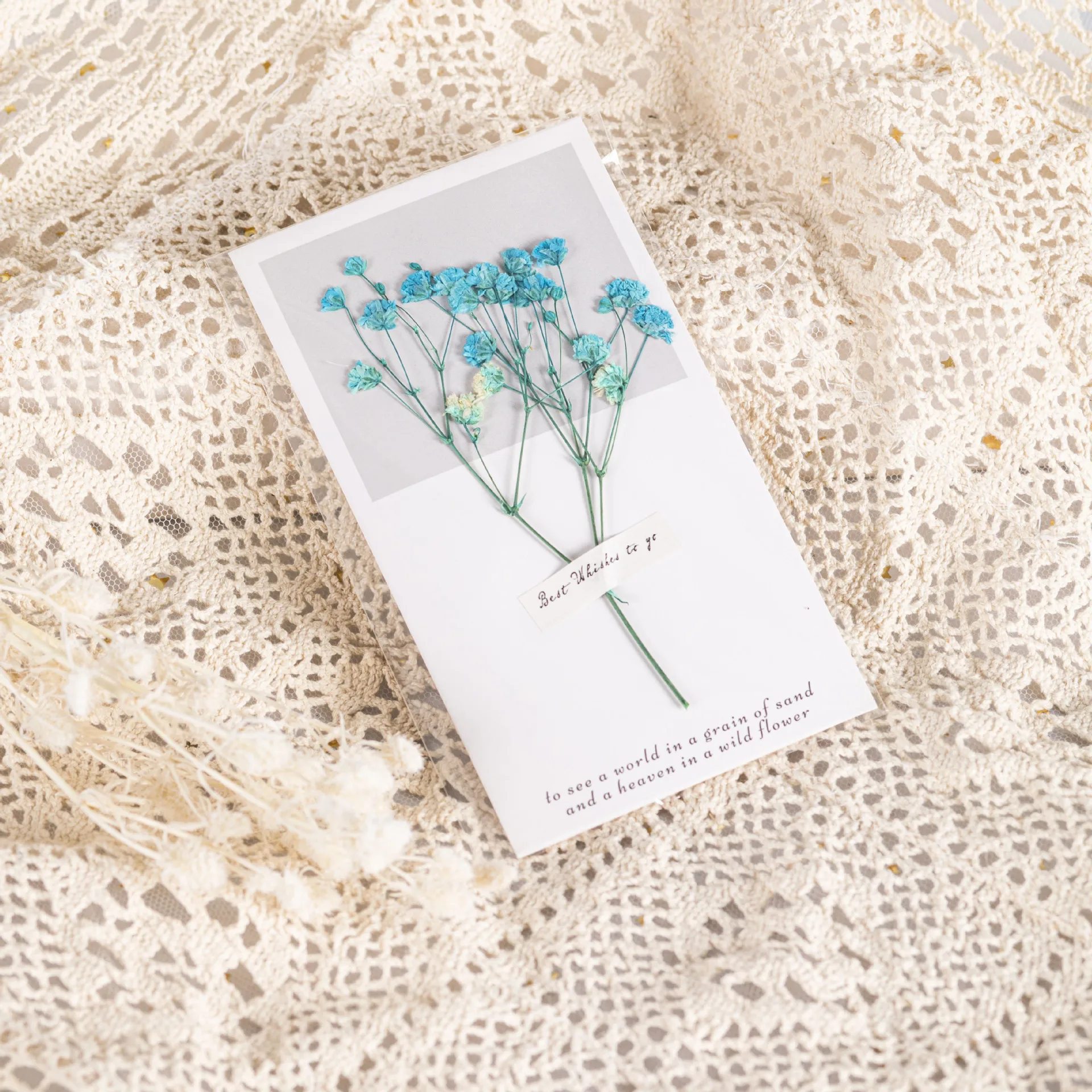 Dried Flowers Greeting Cards Mini - Perfect for Any Occasion