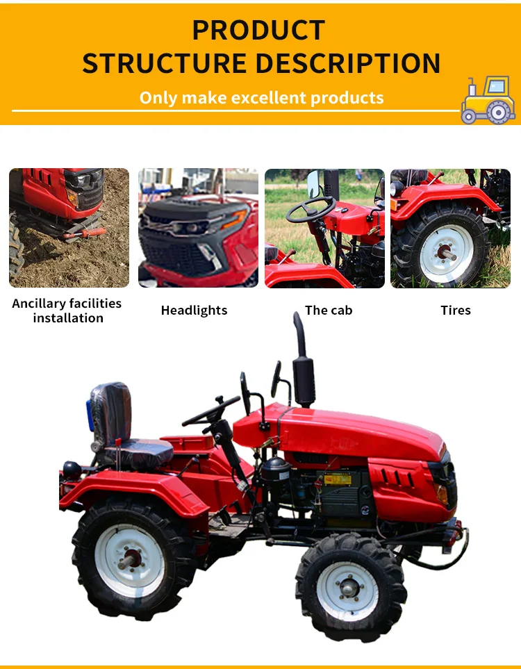 30hp 40hp 4wd 4x4 Trackter Tractor Agricultural 4x4 diesel Wheeled ...