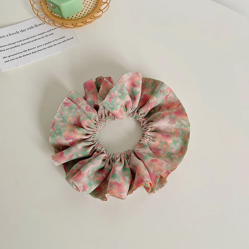 Cute Lace Wavy Lace Flocked Hair Circle Ball Head Tie Hair Large ...