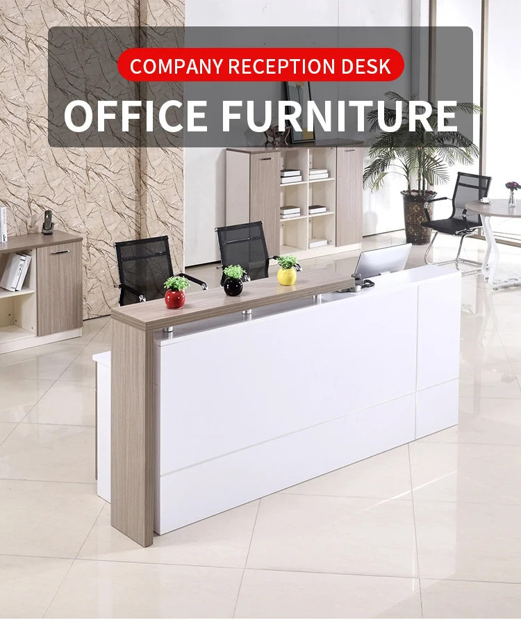 Small Office Table Modern Office Furniture Front Desk Reception Counter ...