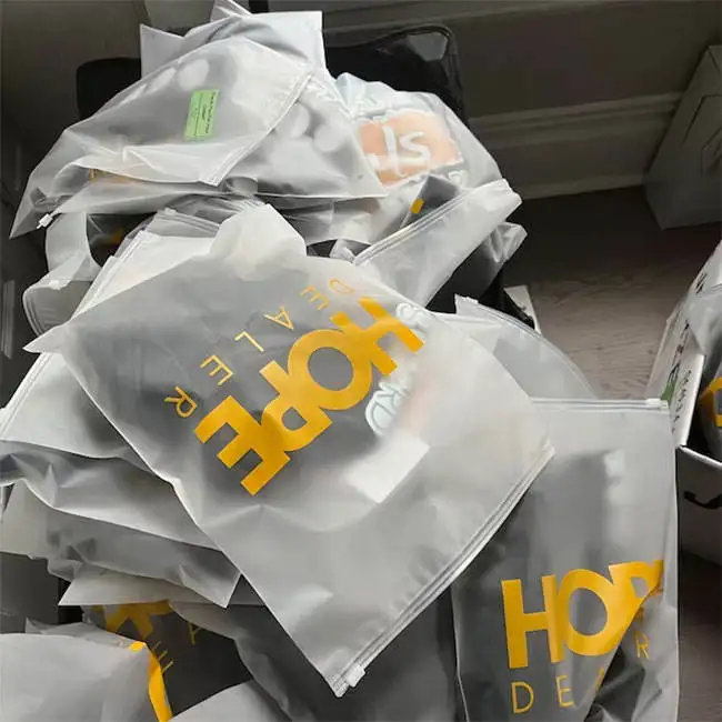 Custom Clothing Plastic Packaging With Own Design Eco Friendly Logo ...