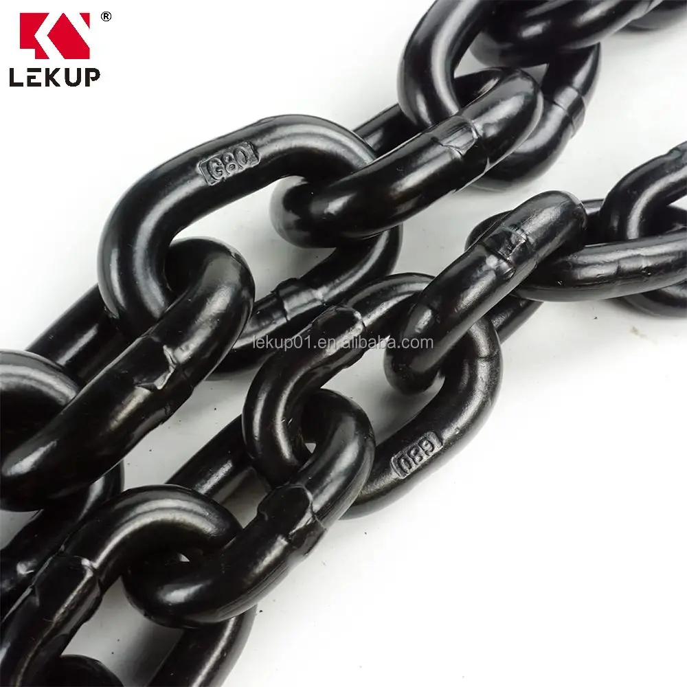 G80 Tow Chain with Clevis Grab Hooks Transport Chain Tie Downs 3/8'' X ...