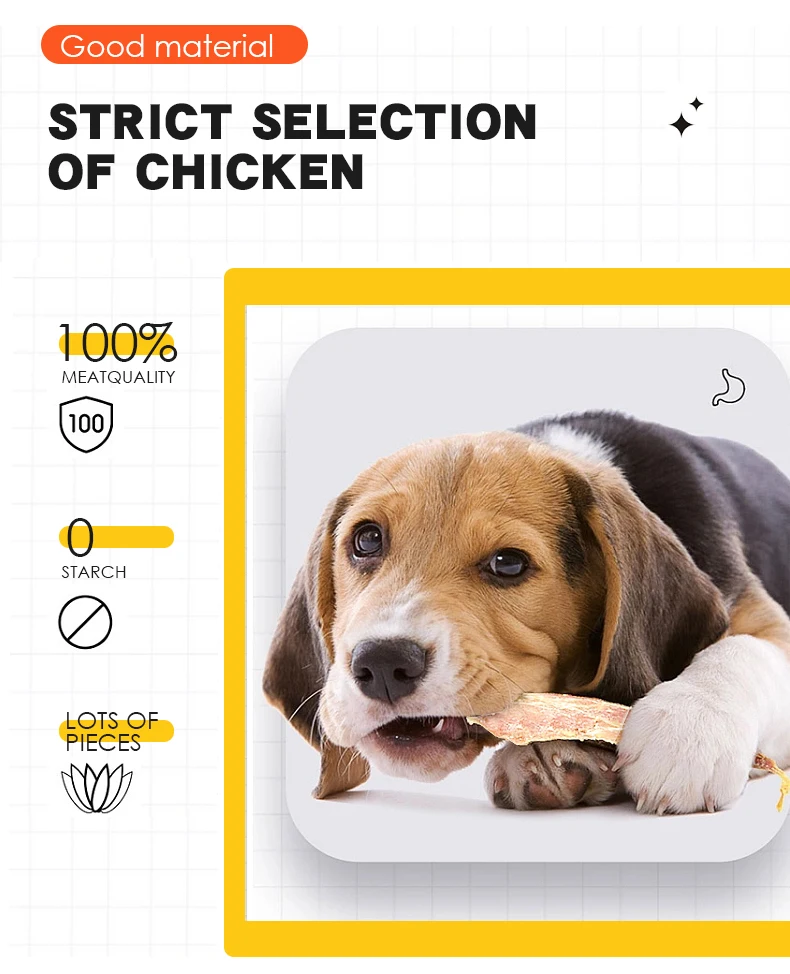 Oem Pet Snack Supplier Chicken Flavor Thin Slice Crispy Dog Snack Pet ...