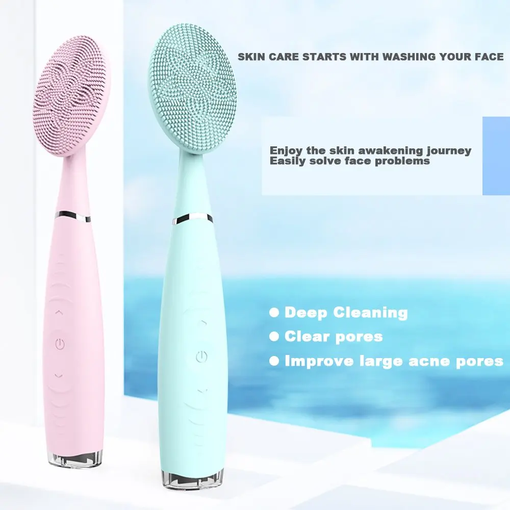 Rechargeable Gentle Exfoliating Waterproof Electric Face Cleansing ...
