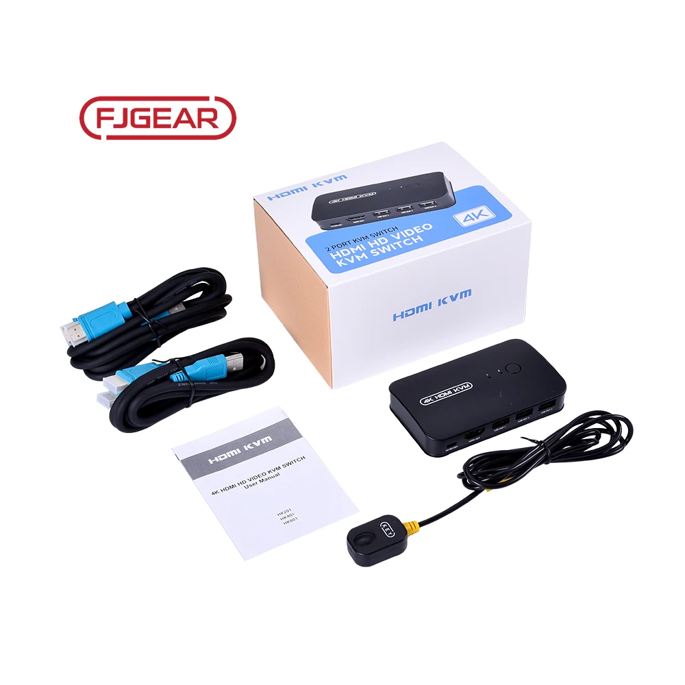 Fj-hk201 Fjgear Manual Usb 2.0 Plug And Play-free Drive 2 In And 1 Out 2 Port Usb Kvm Switch 2 ...