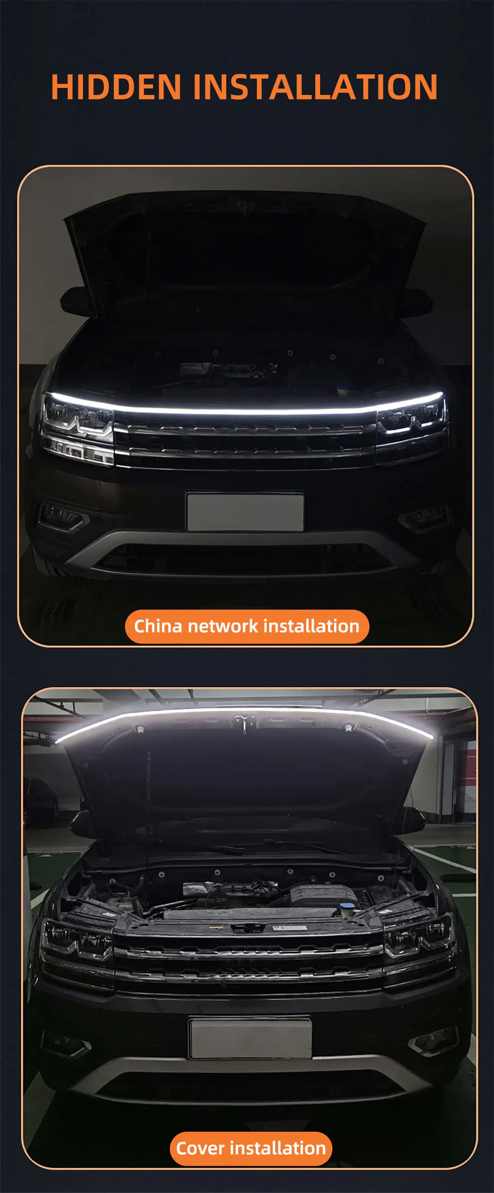 Car Hood Light Bar - Enhance Safety & Style with Kejie