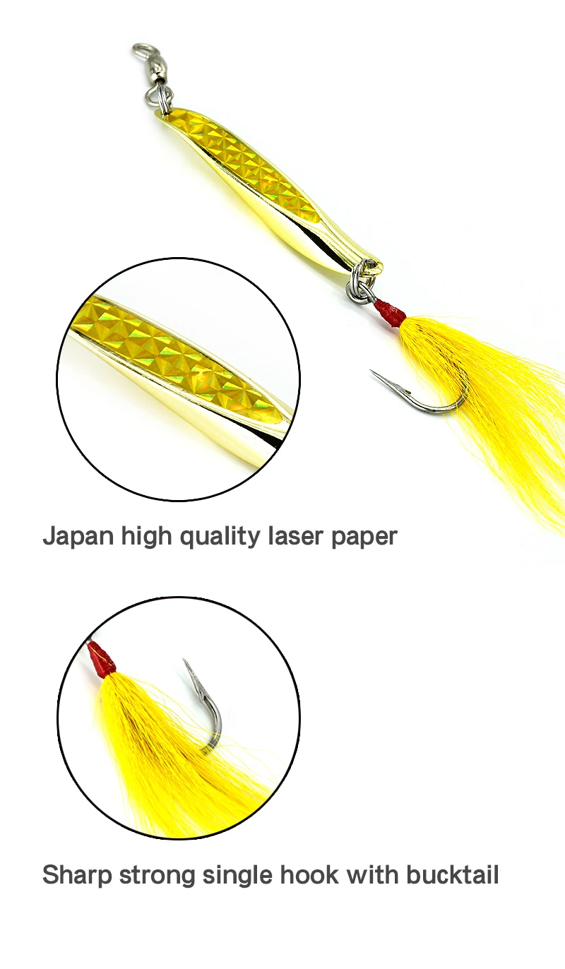 Mister Lure Sb005 1/2oz 3/4oz 1oz 2oz 3oz Bucktail Hook Fishing Spoons ...