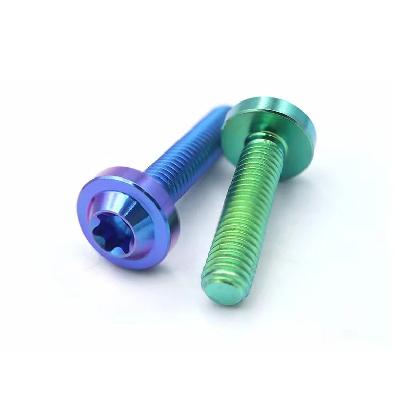 M5 M6 M8 M10 Titanium Bolts And Nuts Titanium Disc Head Anodized Raw ...