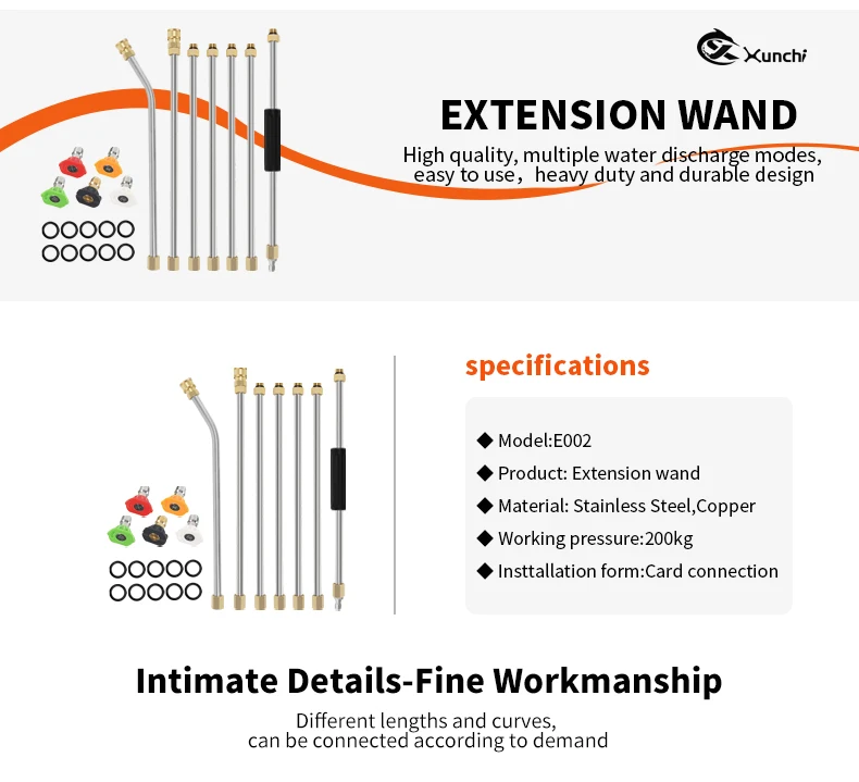 Xunchi Pressure Spay Nozzle Washer Gun Extension Wand - Buy Spay Washer ...