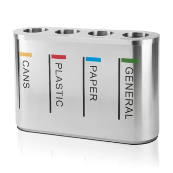 Airport Hotel Lobby Stainless Steel Dustbin Waste Trash Indoor Recycle ...