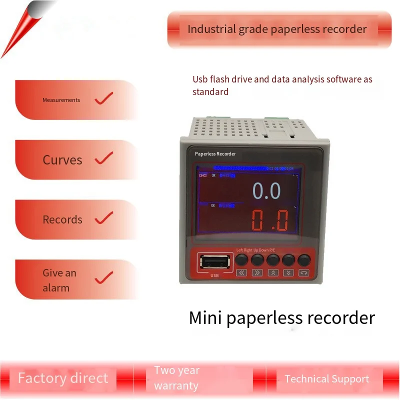 Industrial Multi-channel Paperless Recorder Temperature RTD Pressure ...