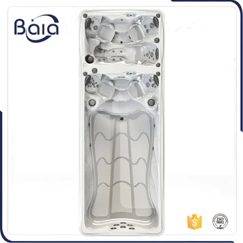 Luxury Swimming Pools Outdoor Large Acrylic Swim Spa Jets With Counter ...