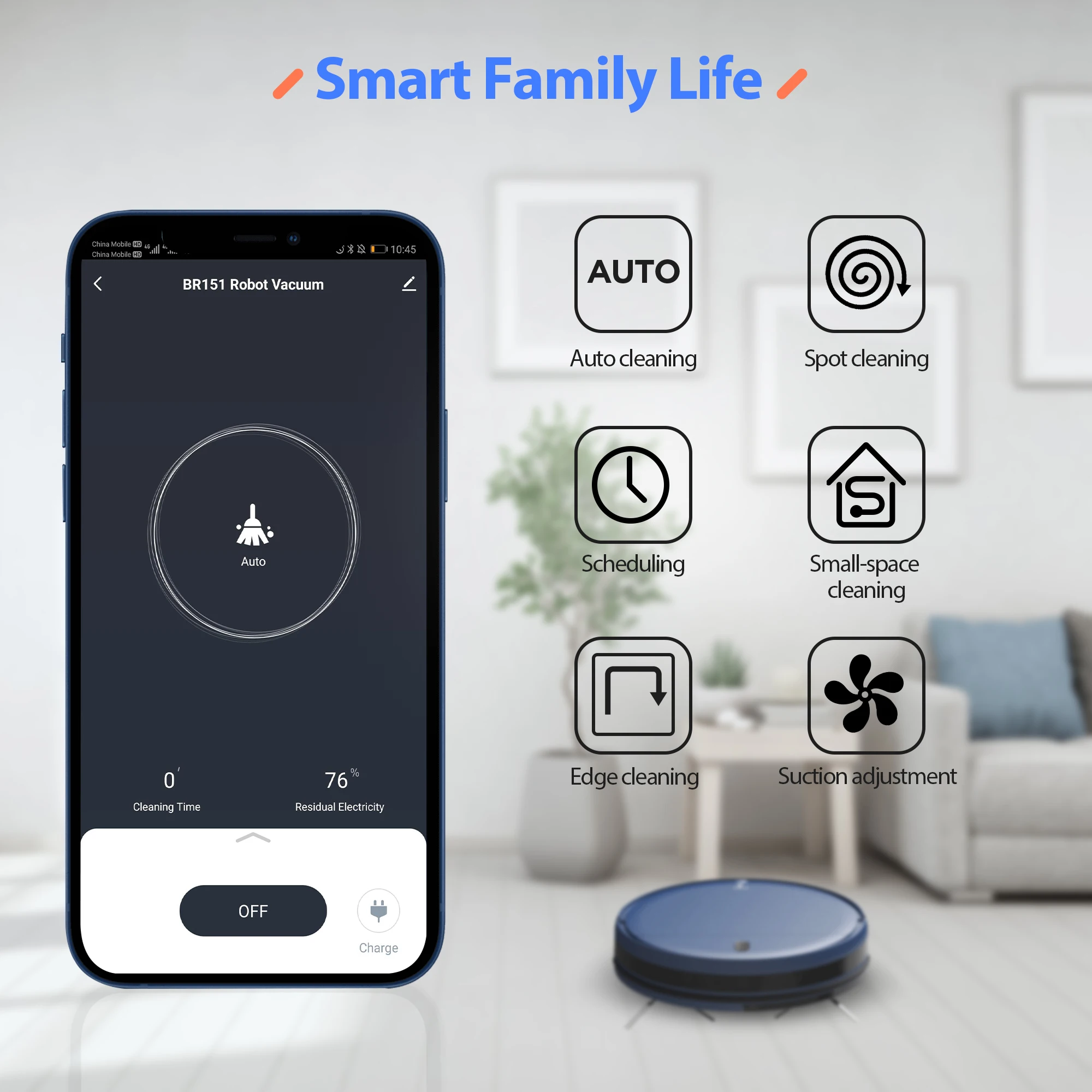 Autonomous Wireless House Carpet Cleaning Smart Life Automatic Duct ...