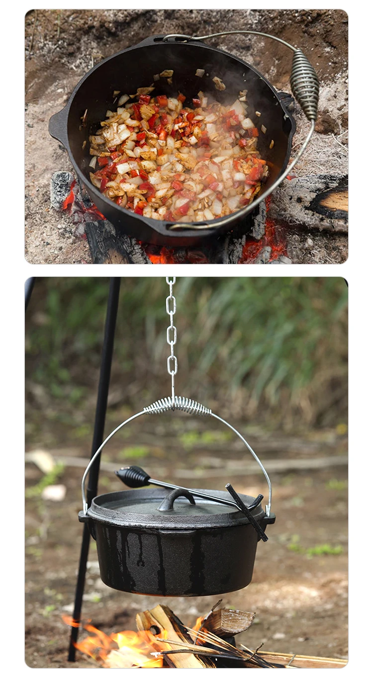 Customized Outdoor Cast Iron Single Camping Outdoor Picnic Dutch Oven ...