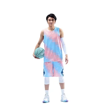 New Product Man Pink Basketball Uniforms Suit Factory Customization Men ...