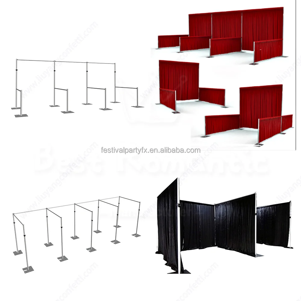 Pipe and Drape Backdrop - Adjustable Exhibition Booth Decor