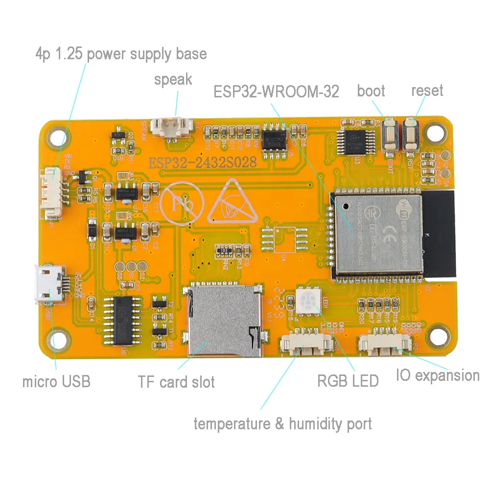 Diymalls 2 8 Inch Esp32 Display Esp32 2432s028r Resistive Touch Screen