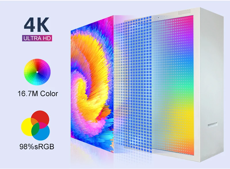 86 Inch Human Size Interactive 3d Hologram Box Transparent Lcd Showcase ...