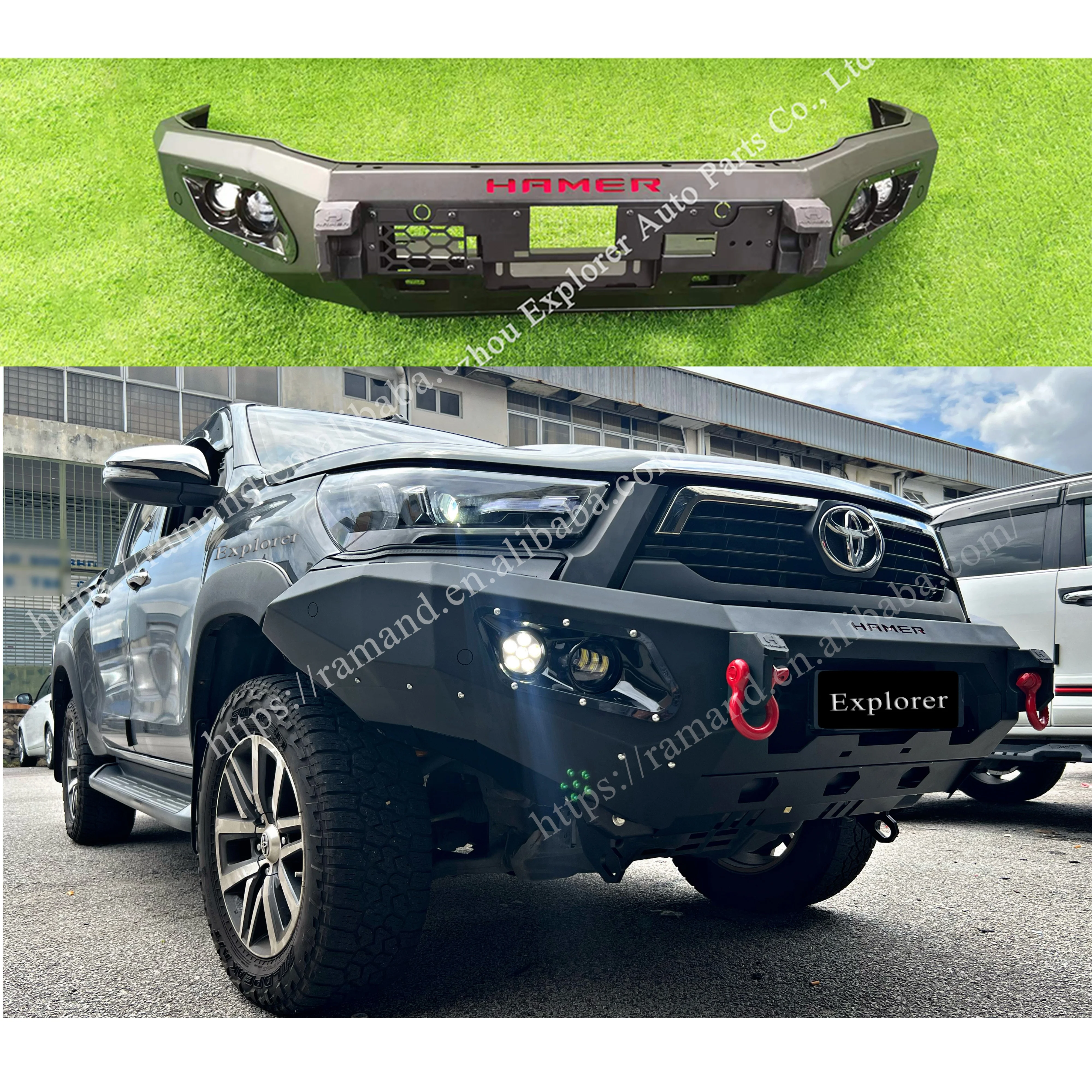 Hm Hilux Revo Rocco Steel Front Bumper Bumper Bar Car Bumpers Auto Body ...