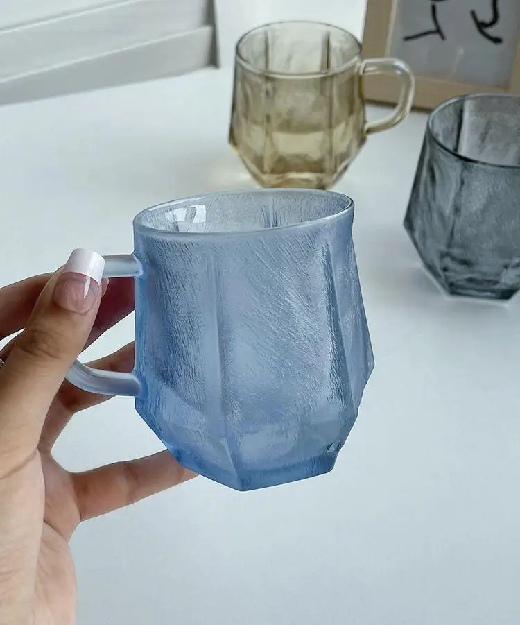 Polish Glacier Glass Cups Heavy Drinking Glasses Glacier Pattern ...