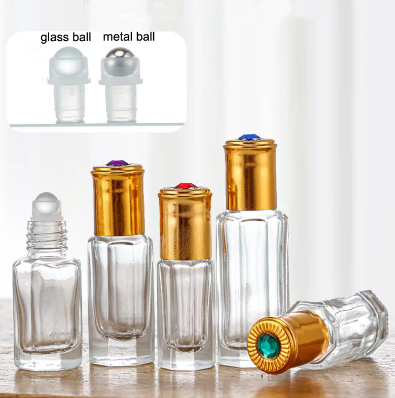 octagon attar perfume oil glass bottles 3ml 5ml 11ml empty essential ...