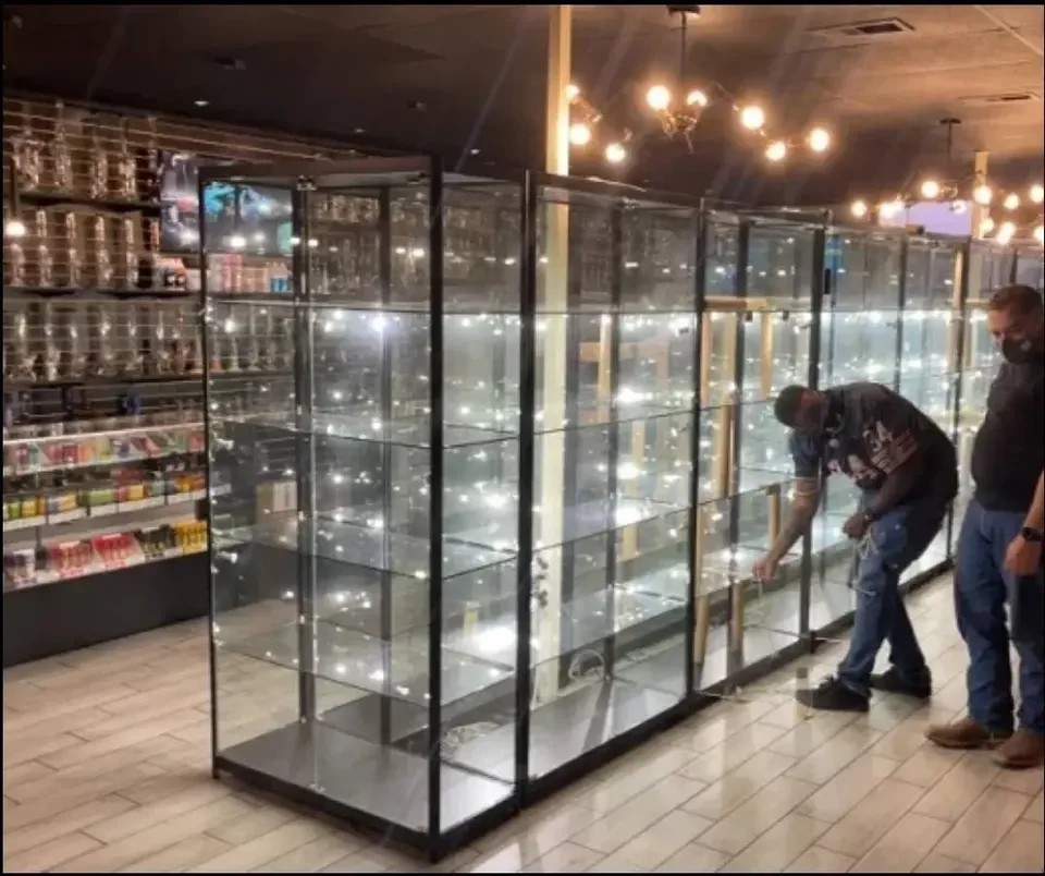 Smoke Shop Aluminum Frame Glass Display Showcase Retail Store Full ...