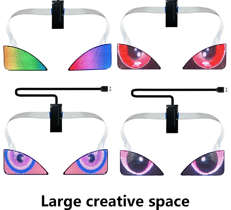 Shining Blinking Eyes LED Panel Display - Programmable Light Screen