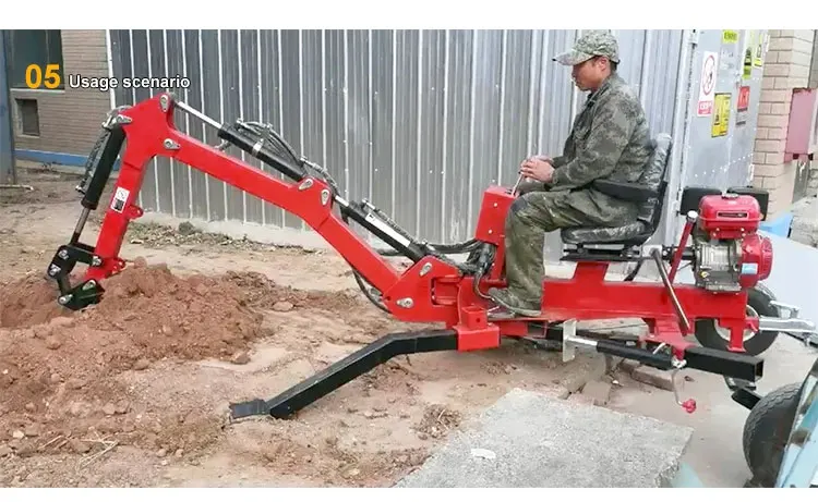High Quality 360 Rotation Degree Self Power Atv Towable Backhoe Digger ...