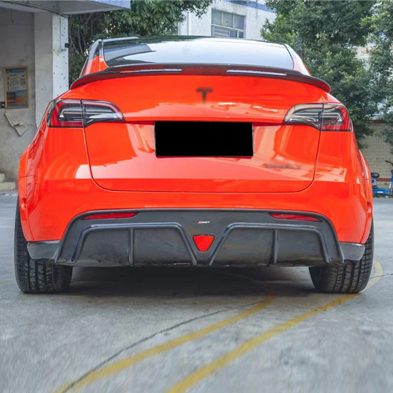 Carbon Fiber Rear Diffuser Lip With Light for Tesla MODEL Y| Alibaba.com