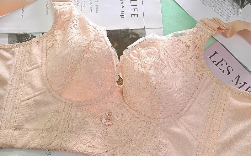Wholesale Big Breast Support Bra Woman Sujetador Con Encaje Wirefree ...