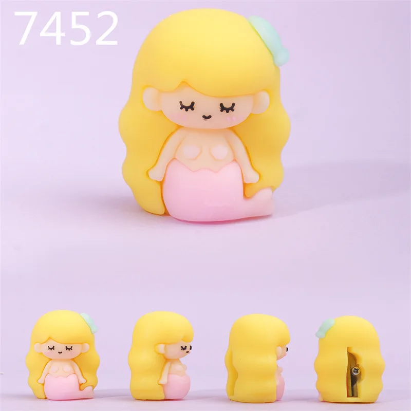 School Kids Mini Cartoon Cute Kawaii Mermaid Pencil Sharpener For Girls ...