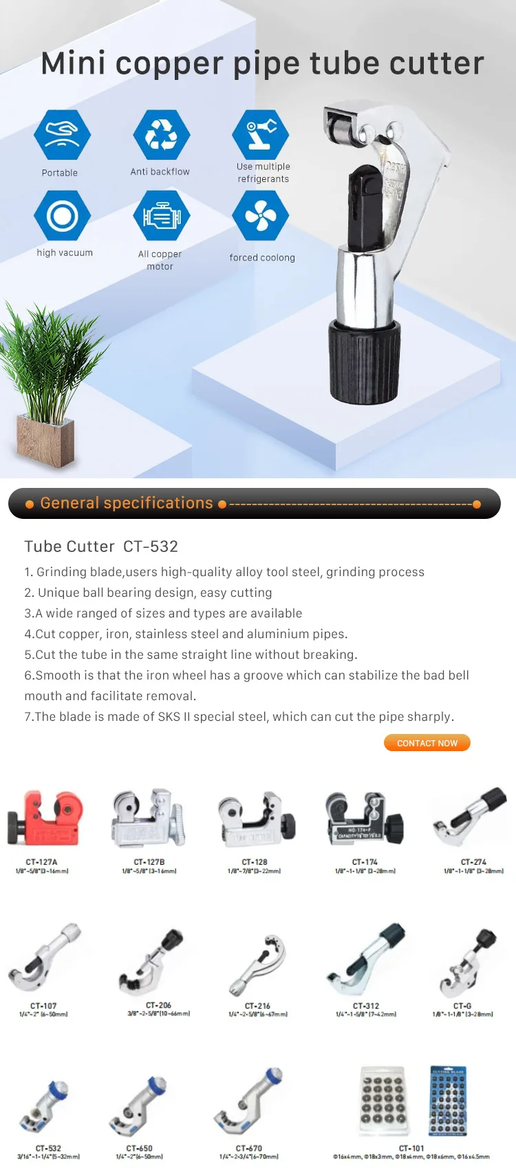 Roller Type Refrigeration Tool Hand Copper Tube Cutter - Buy Hand ...