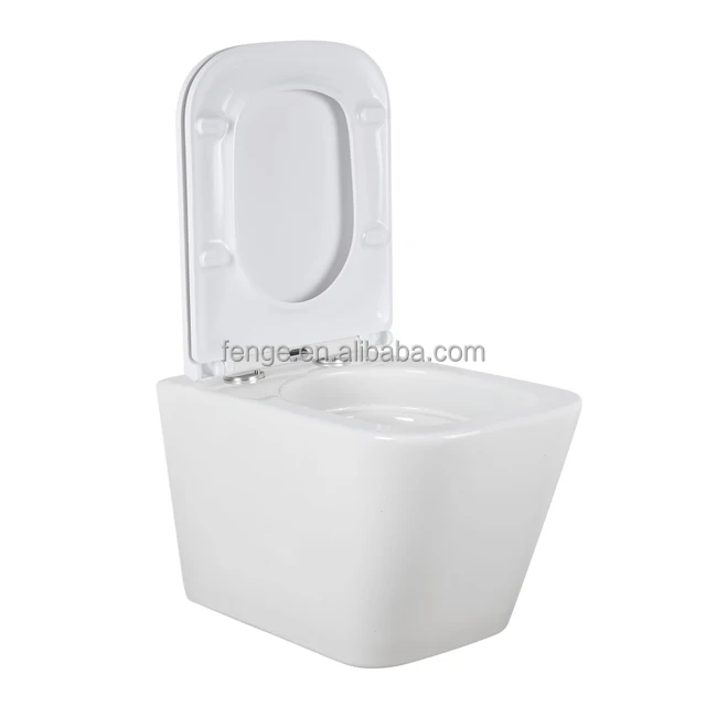 One Piece Wall Hung Toilet One Piece Wc Toliet Ceramic With Concealed ...