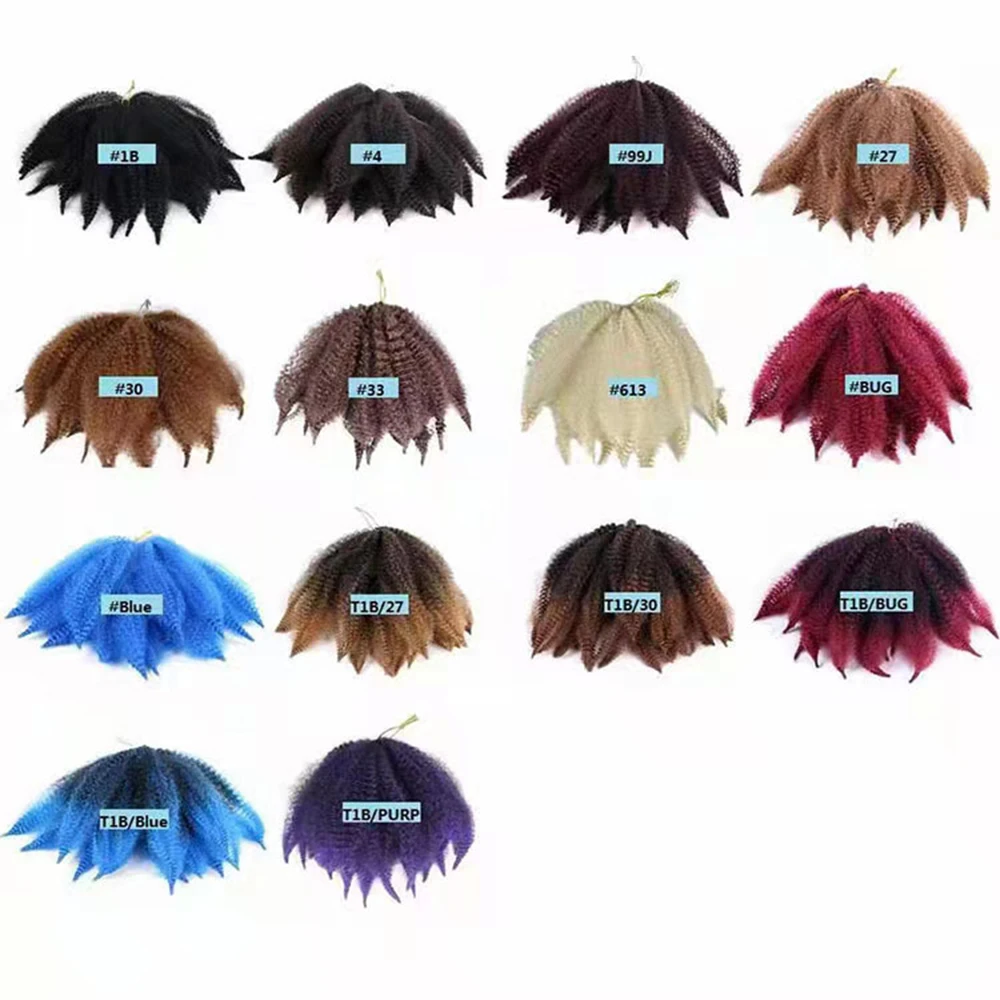 Synthetic Yaki Crochet Hair Style - 8 Inch Fluffy Afro