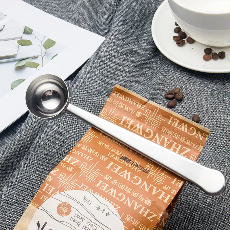 Herb Scoop - Stainless Steel with Gold Plated Tea Measure