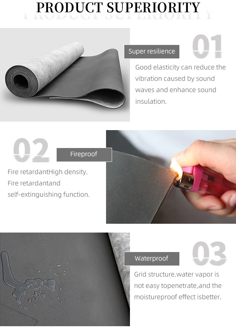 Modern Design Sound Insulation Felt Mass Loaded Acoustic Vinyl Flooring ...