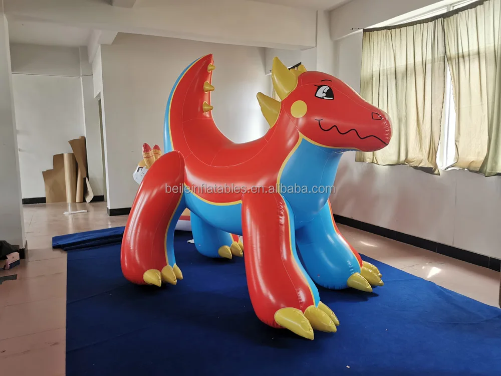 Beile New Inflatable Red And Blue Dragon Toy Animal For Cartoon Addict ...