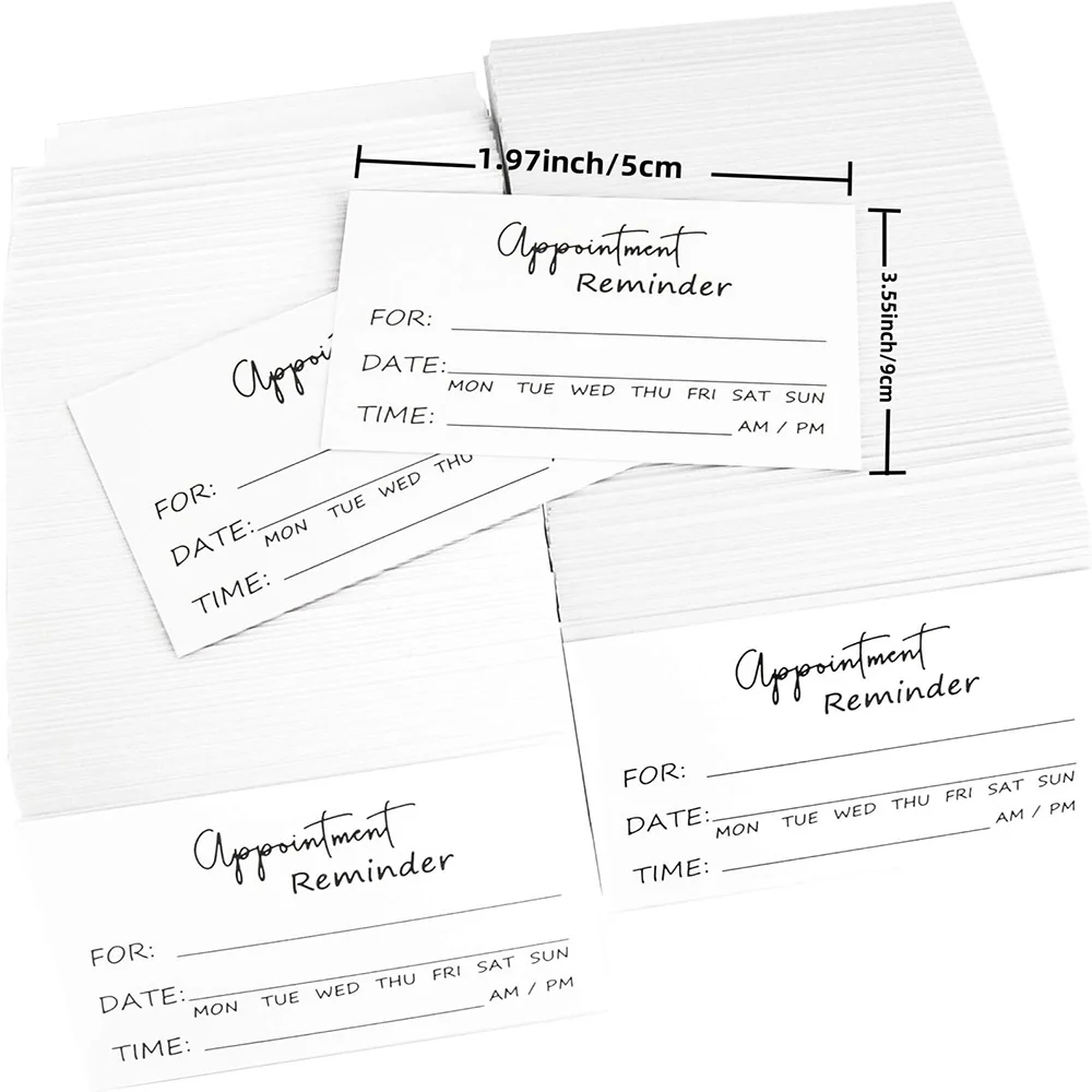 Custom Appointment Cards Appointment Reminder Cards Client Appointment ...