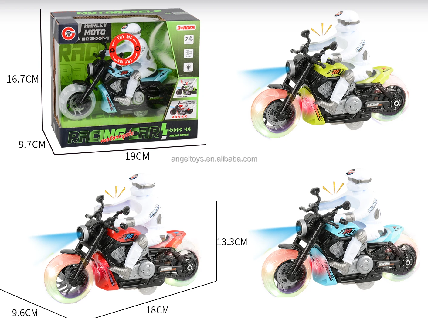 FRICTION TOYS VEHICLE FRICTION MOTORCYCLE WITH LIGHT and SOUND for SALE ...