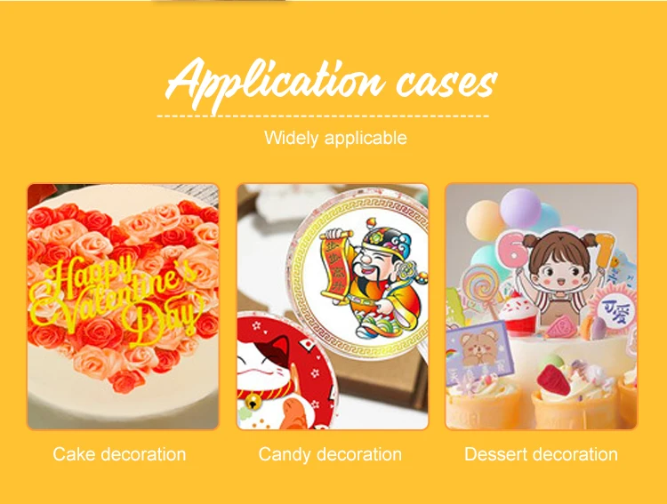 50pcs Edible Wafer Paper 0.6 Mm A4 Size Cake Using Edible Wafer Paper ...