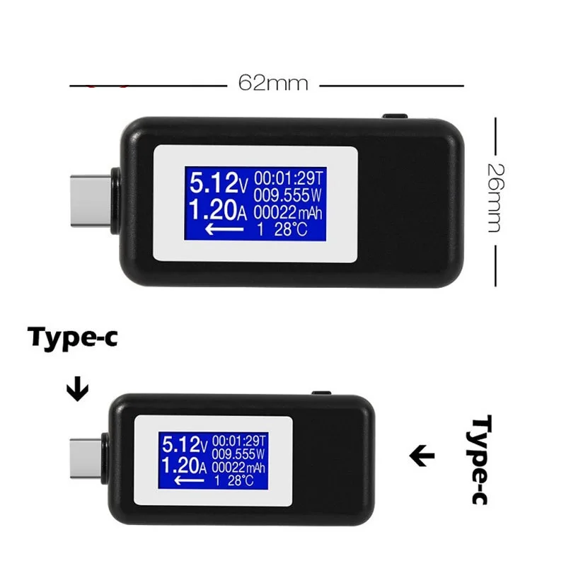 Type-c Multi-functional Usb Tester Charger Detector DC Digital ...