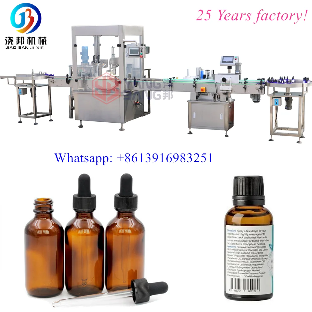 Automatic 10ml 30ml Small Bottle Liquid Spray Eye Drop Vial Glass Dropper Essential Oil Filling ...