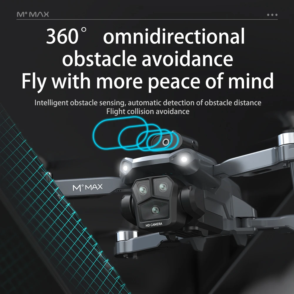 M Max Smart Drone 360 Degree 3 Cameras 480p hd Aerial Drone Trajectory ...