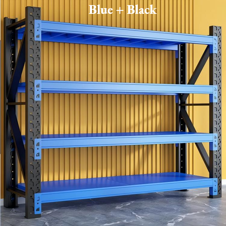 200kg/Layer Adjustable Sheving 4 Layers Boltless Metal Steel Racking ...