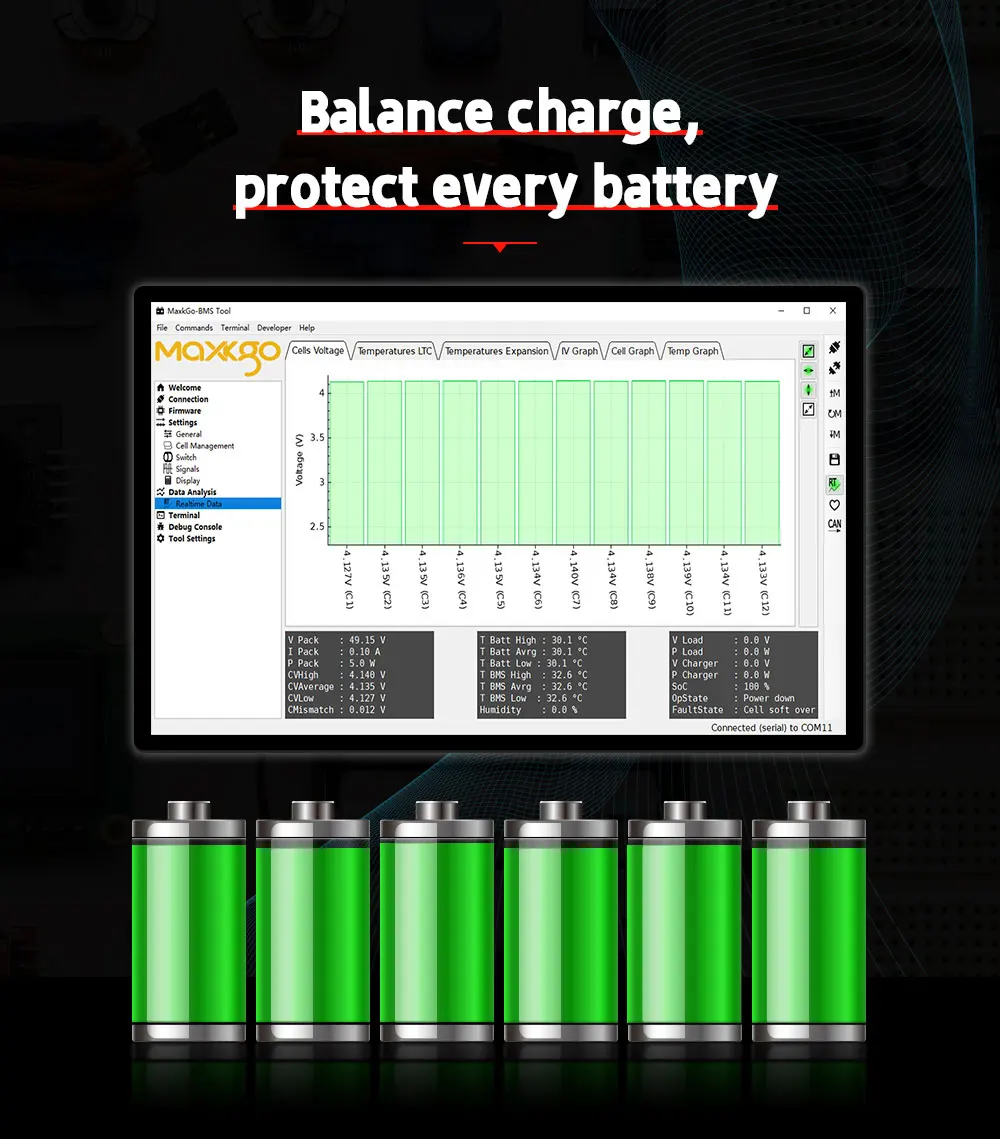 Smart Battery Management System Cooling And Heating System 15s 18s 20s ...
