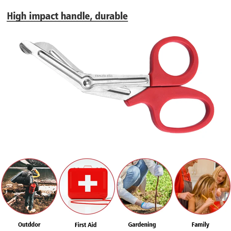 EMT Scissors with Plastic Handle Multi-Purpose Universal Bandages ...