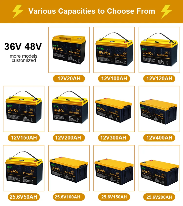 Acfree 24v 100ah Lifepo4 Batterie Au Lith Built-in Bms Cycle 6000 48v ...