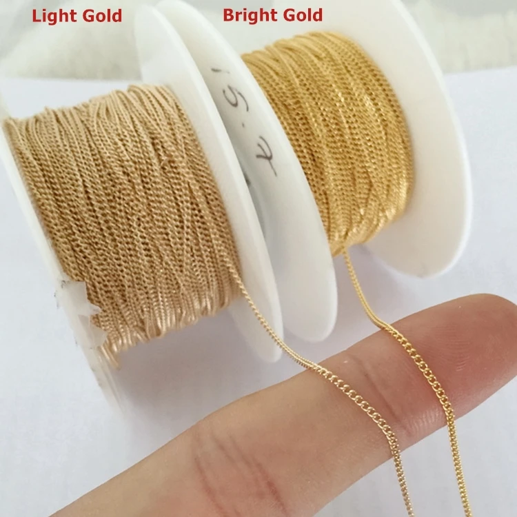 Permanent Curb Chain Bulk Spool for Jewelry Making 14K Gold Filled ...