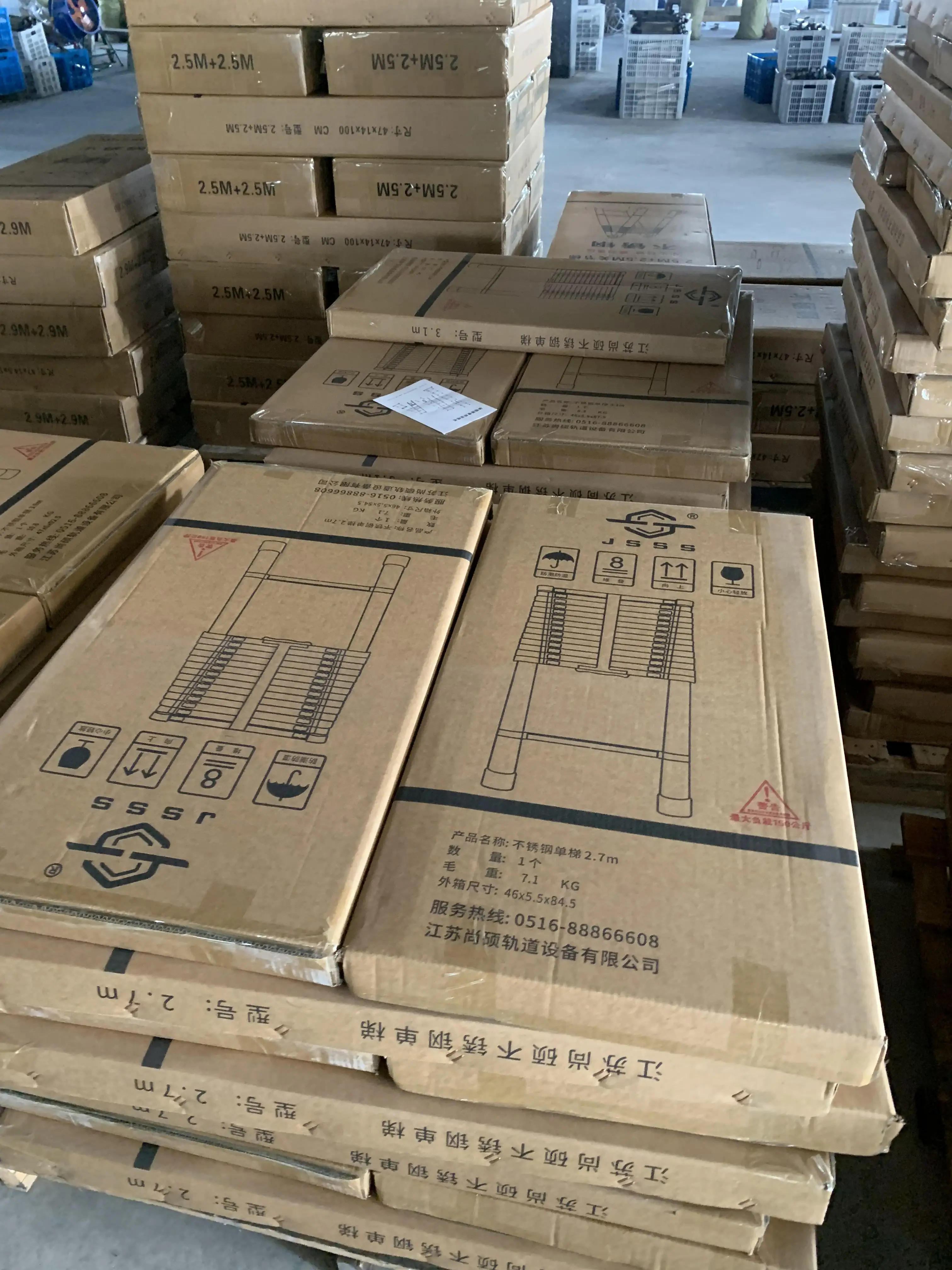 Portable Folding Steel Ladder Safety Telescopic Ladder Retractable Wide ...