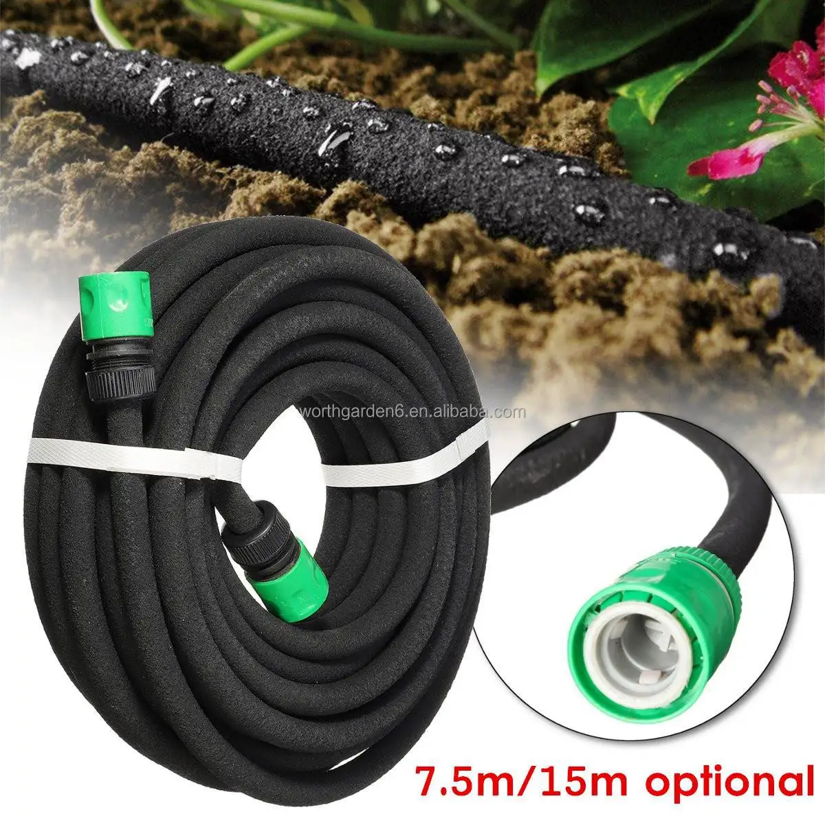 50 Ft High Quality Water Garden Plastic Short Sprinkler Soaker Hose For ...